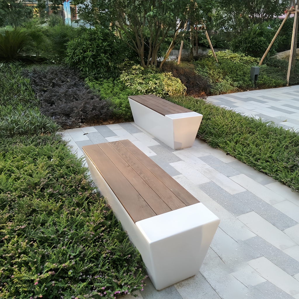 Wood Outdoor Fiberglass Bench